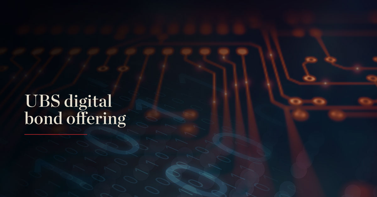 UBS digital bond offering