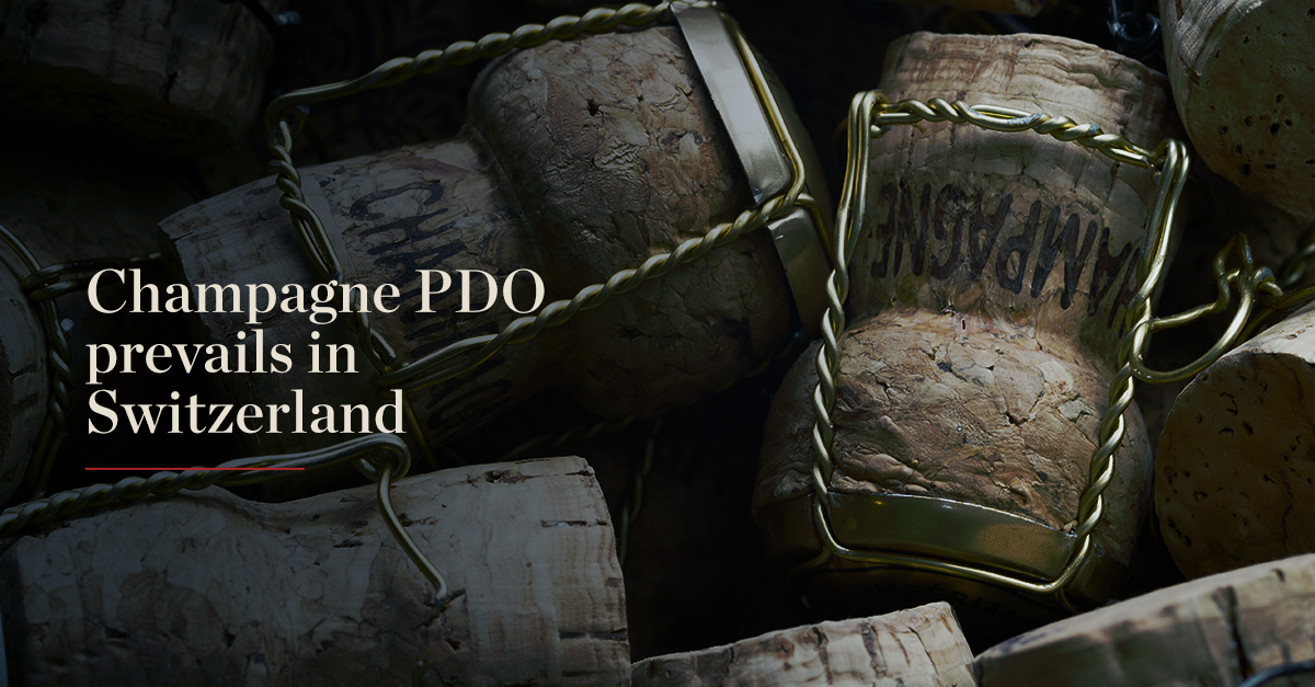 Champagne – only one geographical indication prevails in Switzerland